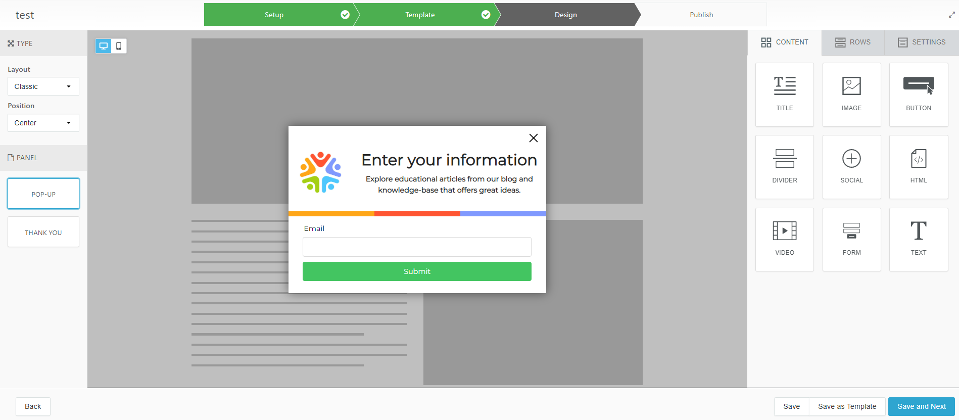 Getting Started With Pop-up Forms – Enginemailer