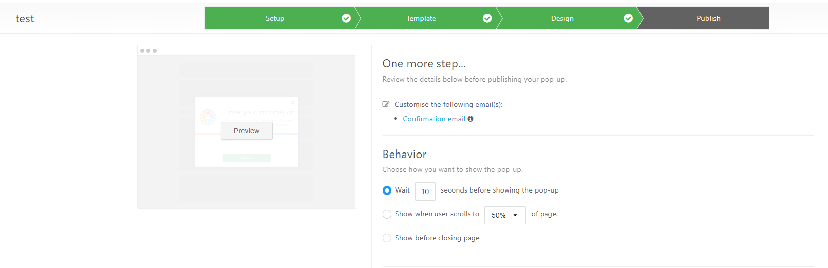 Getting Started With Pop-up Forms – Enginemailer
