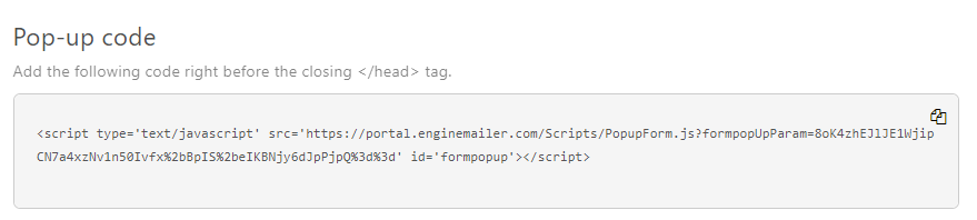 Getting Started With Pop-up Forms – Enginemailer
